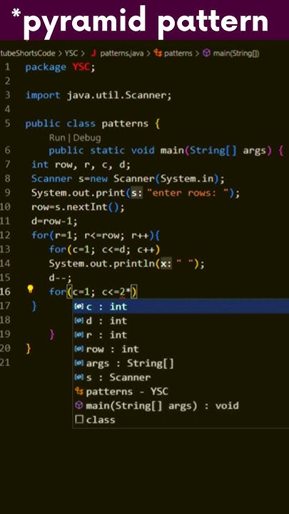 Pyramid Pattern Java Java Coder Programmer Programming Youtube