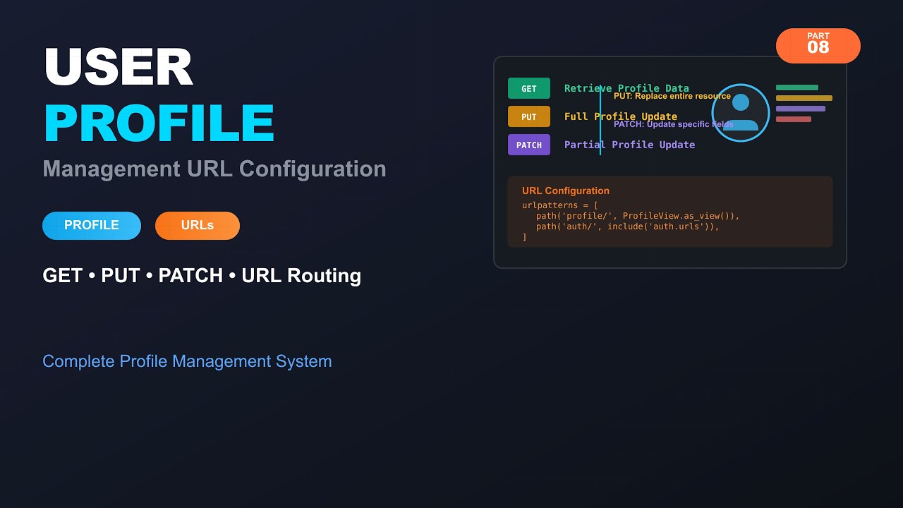 Part 8: User Profile Management & URL Configuration - YouTube