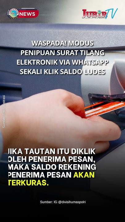 WASPADA! MODUS PENIPUAN SURAT TILANG ELEKTRONIK VIA WHATSAPP SEKALI KLIK SALDO LUDES #penipuan ...