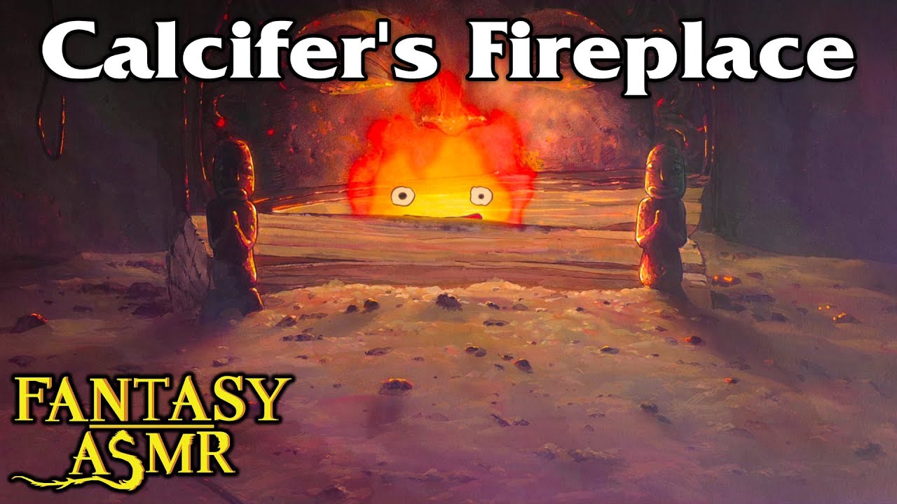 🔥 Ambience ASMR | Calcifer's Fireplace ⛈ Rain and Fireplace (🇯🇵 Studio ...