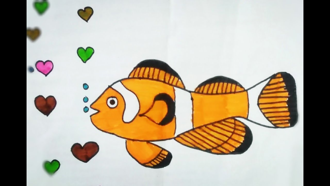 Rare Drawing Easy Fish 🐠 For Kids Nafia Drawing Academy For Kids - YouTube