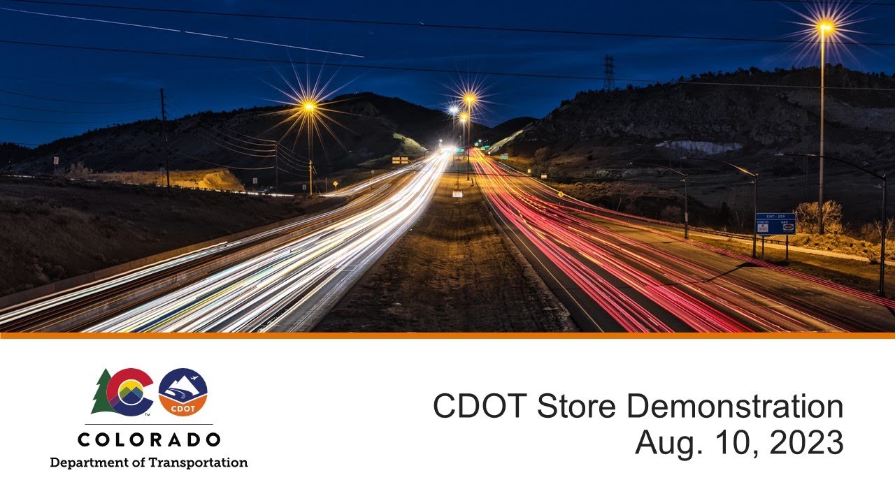 CDOT Store Demonstration - August 10, 2023 - YouTube