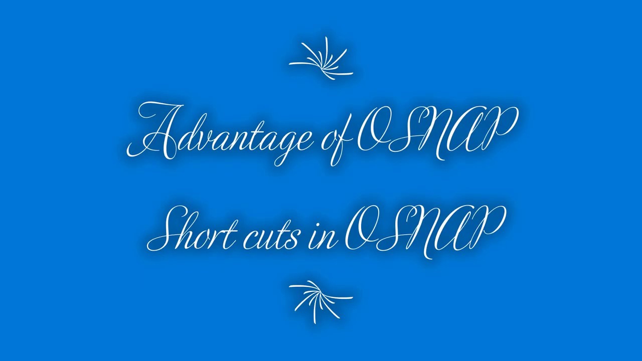 Advantage Of OSNAP In Autocad I Autocad Osnap Tracking I Commands Used advantage-of-osnap-in-autocad-i-autocad-osnap-tracking-i-commands-used