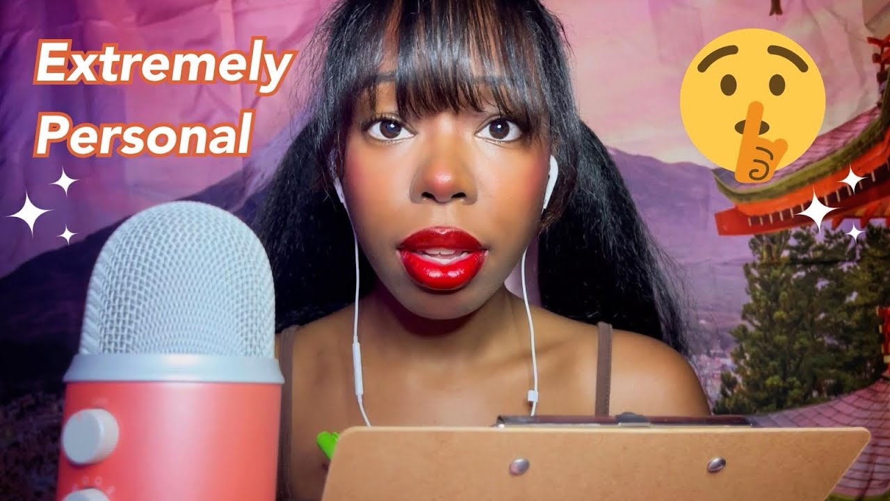 ASMR| Asking you extremely personal questions 📝🤫 - YouTube