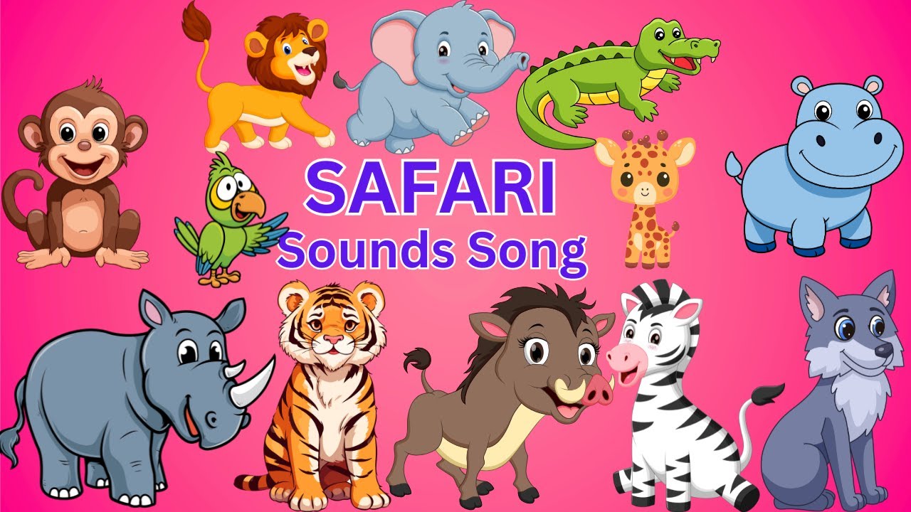 Safari Animals Sounds Song M2 | Nursery Rhymes for Kids | Melofun ...