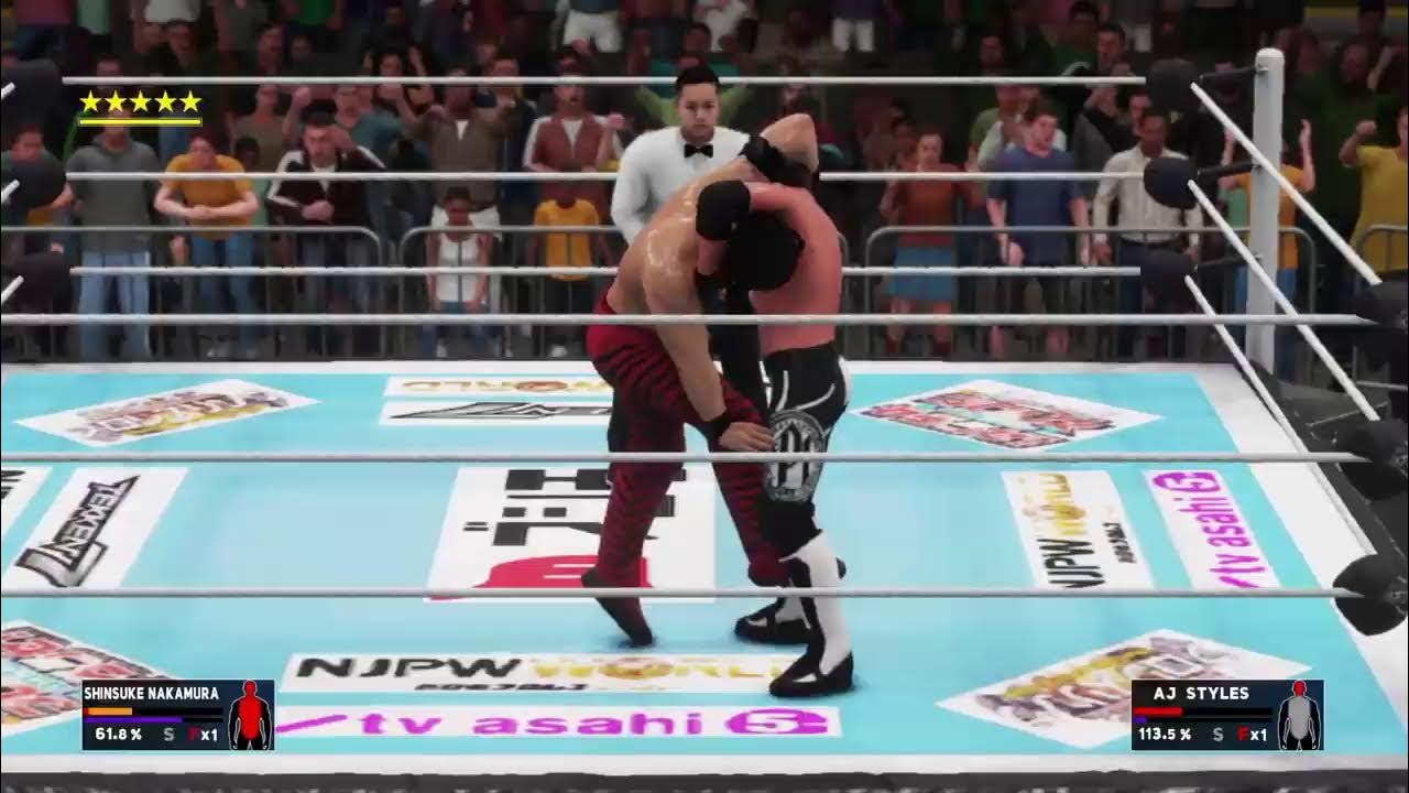 (NJPW) AJ STYLES vs SHINSUKE NAKAMURA IWGP Heavyweight Championship - YouTube