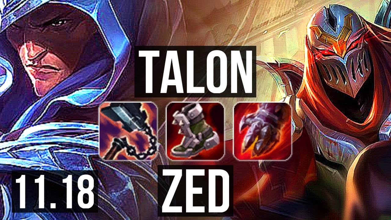 TALON vs ZED (JUNGLE) | 16/1/4, 1800+ games, Legendary, 1.4M mastery ...