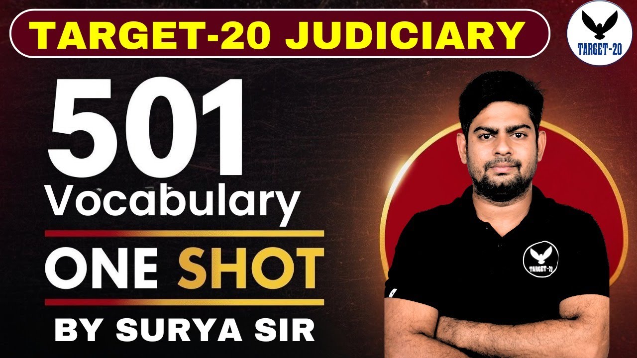 English Vocabulary by Surya Sir | 501 One-Shot Live Class | Learn Daily ...