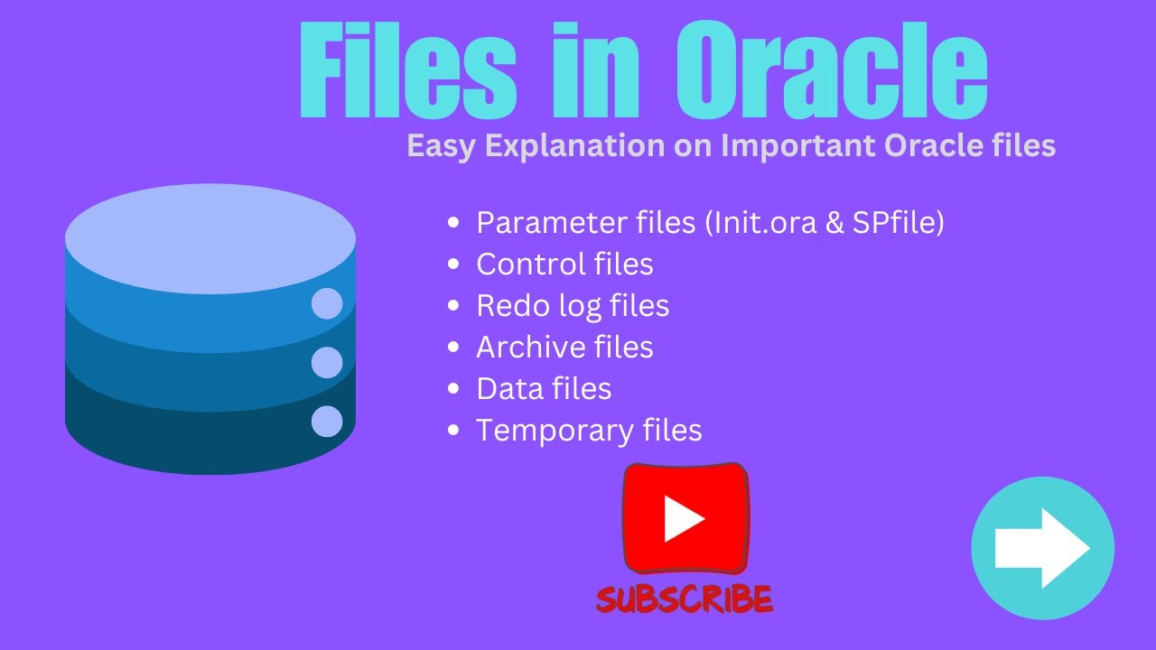 Oracle Database Files Parameter Control Redo Log And Data Files