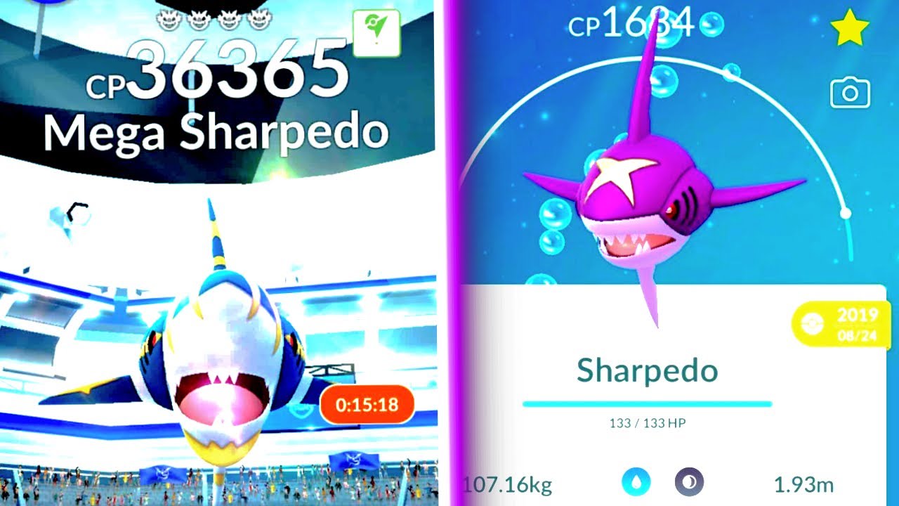 NEW MEGA SHARPEDO RAID DAY IS LIVE IN POKEMON GO! Shiny BOOSTED Raids ...