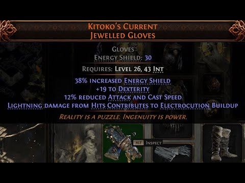 KITOKO's current and Electrocution in POE2 - YouTube