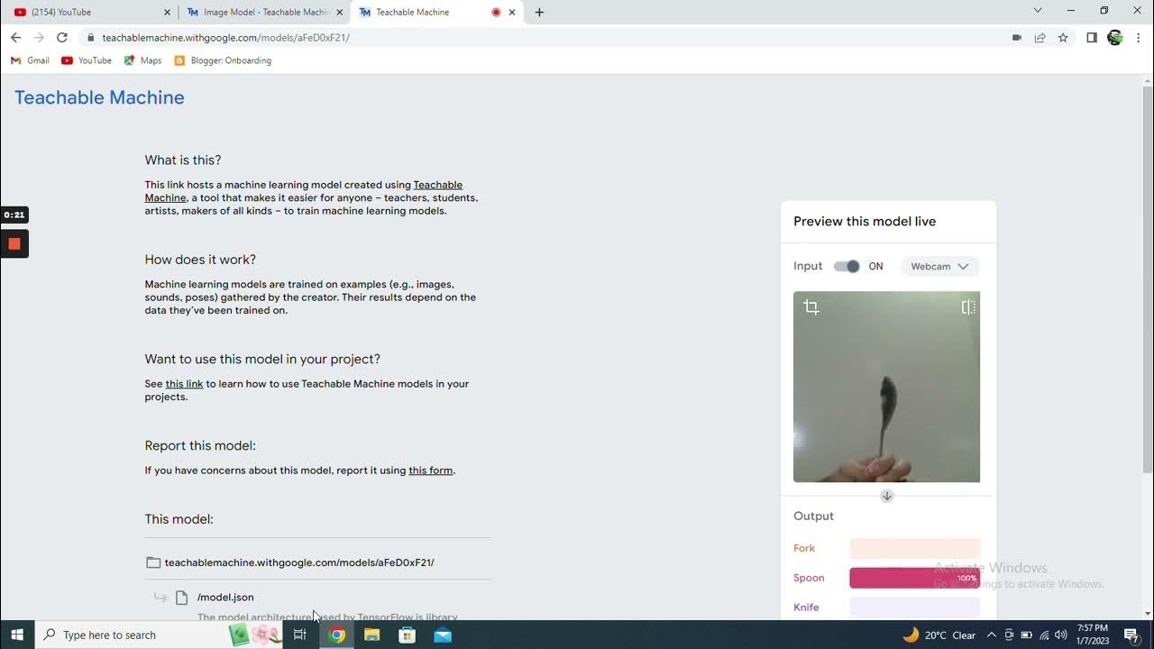 Using google teachable machine to classify images - YouTube