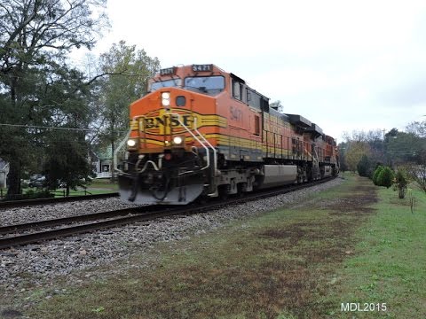 HD: BNSF 5471 leads CSX Q181-08 in Palmetto, GA - YouTube