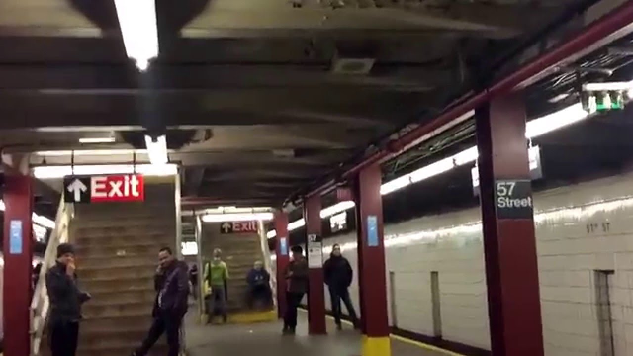 57th St F-line subway station, New York (2-9-16) - YouTube