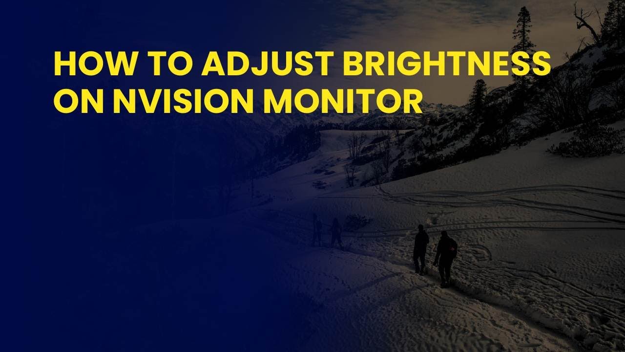 How to Adjust Brightness on Nvision Monitor - YouTube