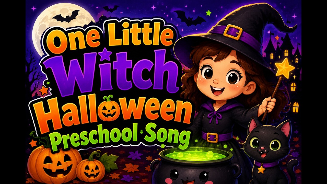 Little Witch | Halloween Educational Song for Children - YouTube