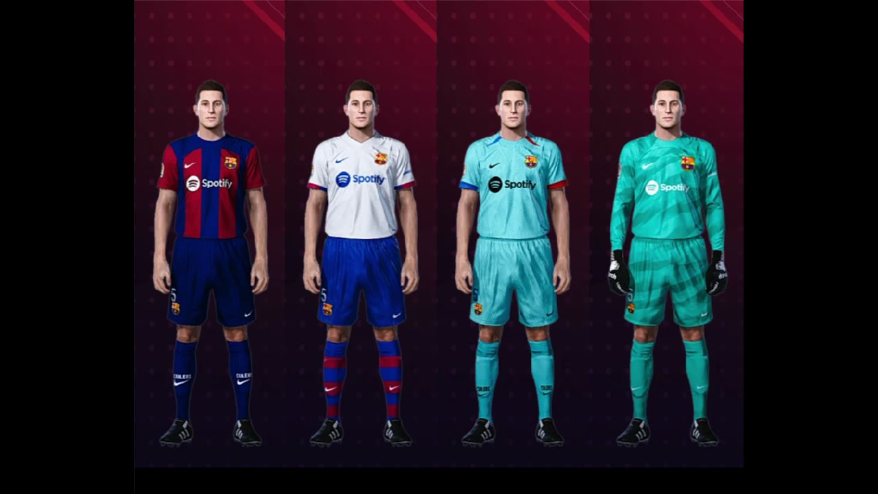 BARCELONA KIT PACK 2023/2024 FOR PES 2021(SIDER & CPK) - YouTube