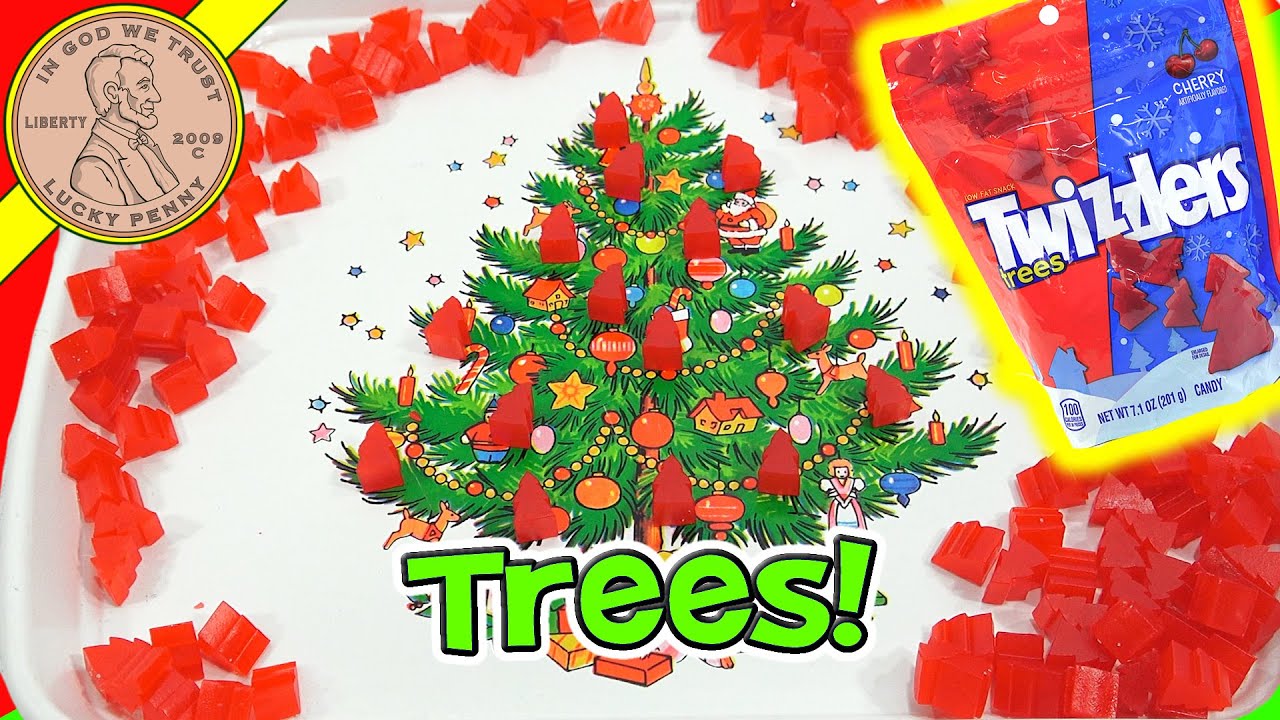 Twizzlers Christmas Trees Cherry Flavored Candy Review - YouTube