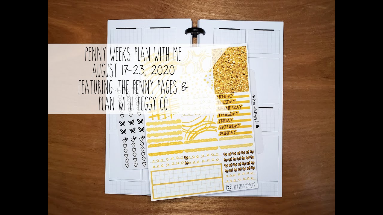 Penny Weeks Plan with Me || August 17-23, 2020 || Featuring The Penny ...
