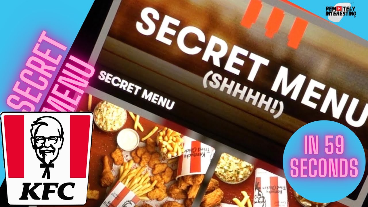 KFC Secret Menu in 59 SECONDS - YouTube