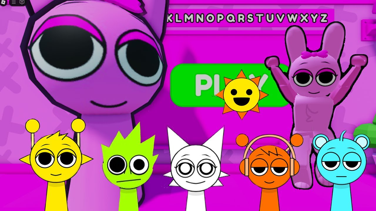 Pink Sprunki play Pink Sprunki School Run Roblox Obby - YouTube