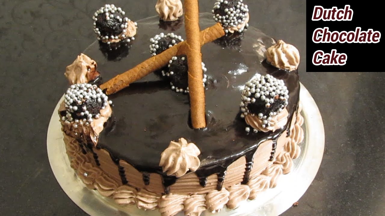 Dutch chocolate cake recipe | Dutch chocolate truffle cake| Dutch cream ...