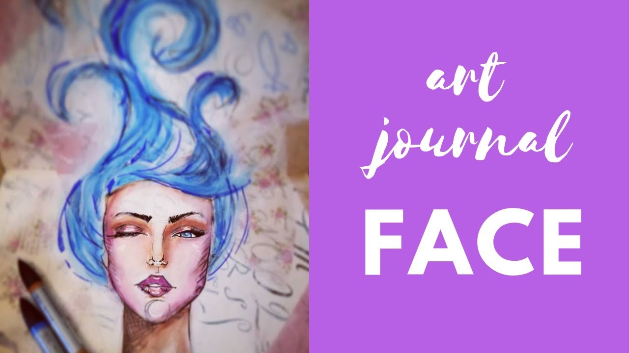 How to Make a BEAUTIFUL Whimsical FACE with WATERSOLUBLE Markers! - YouTube