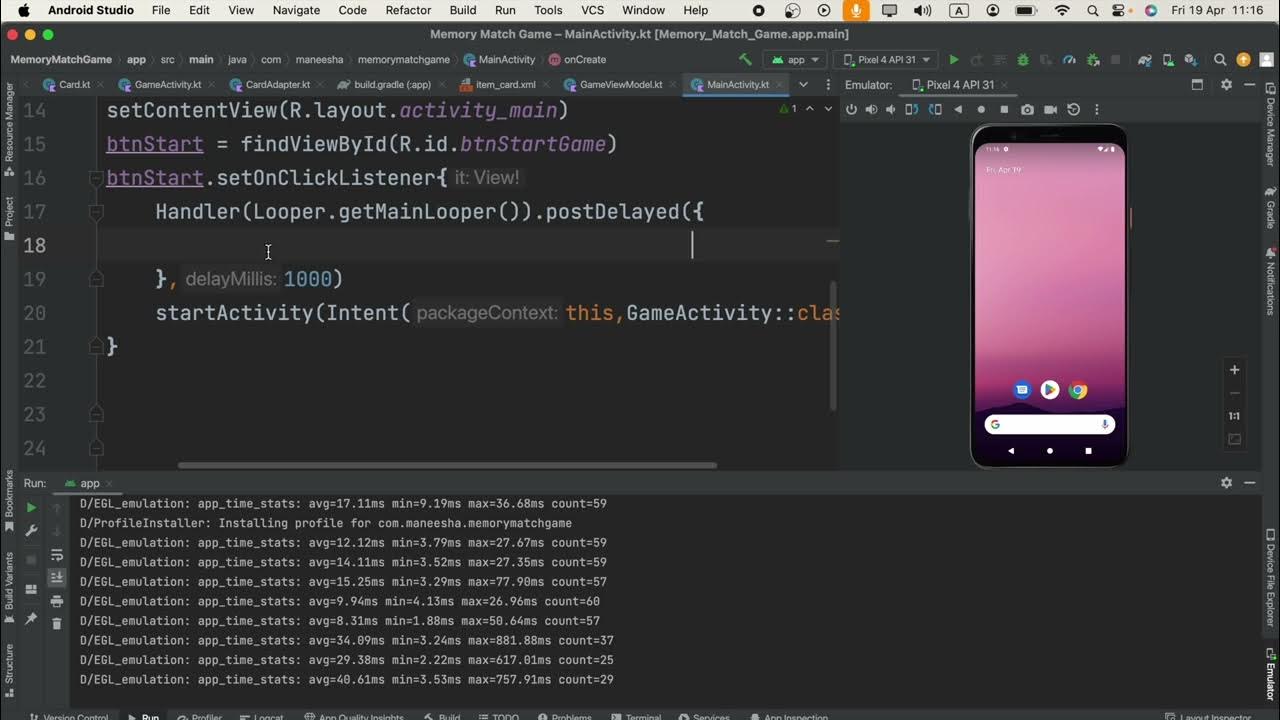 How to execute a code in Kotlin after few seconds/milliseconds | Android Studio Tutorial - YouTube