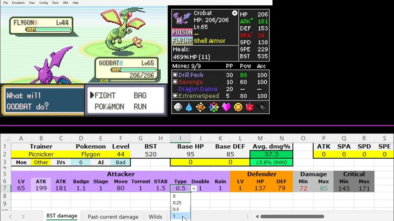 How to use a damage calculator in Pokemon Kaizo IronMON - YouTube