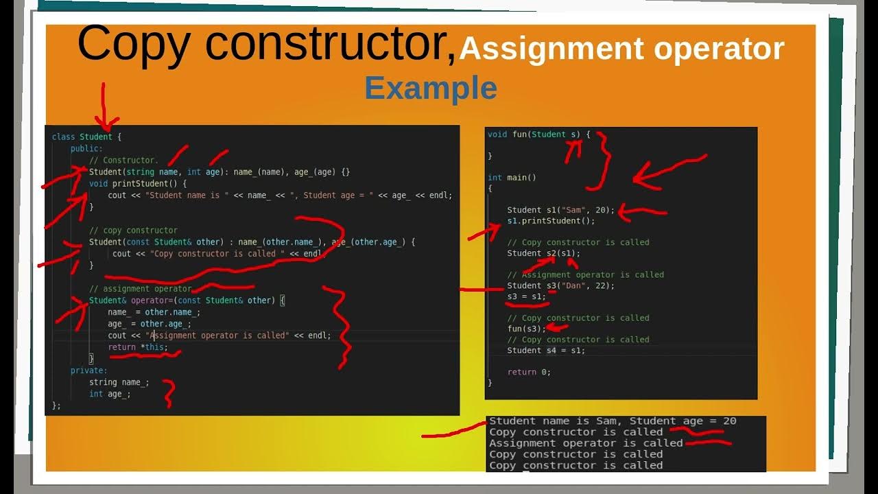 Arabic Copy Constructorassignment Operator The Rule Of Three In C شرح Youtube