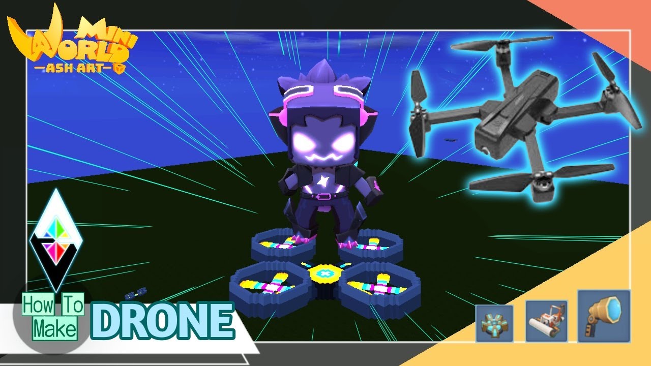 Mini World Block Art : Tutorial - How To Make Drone - YouTube