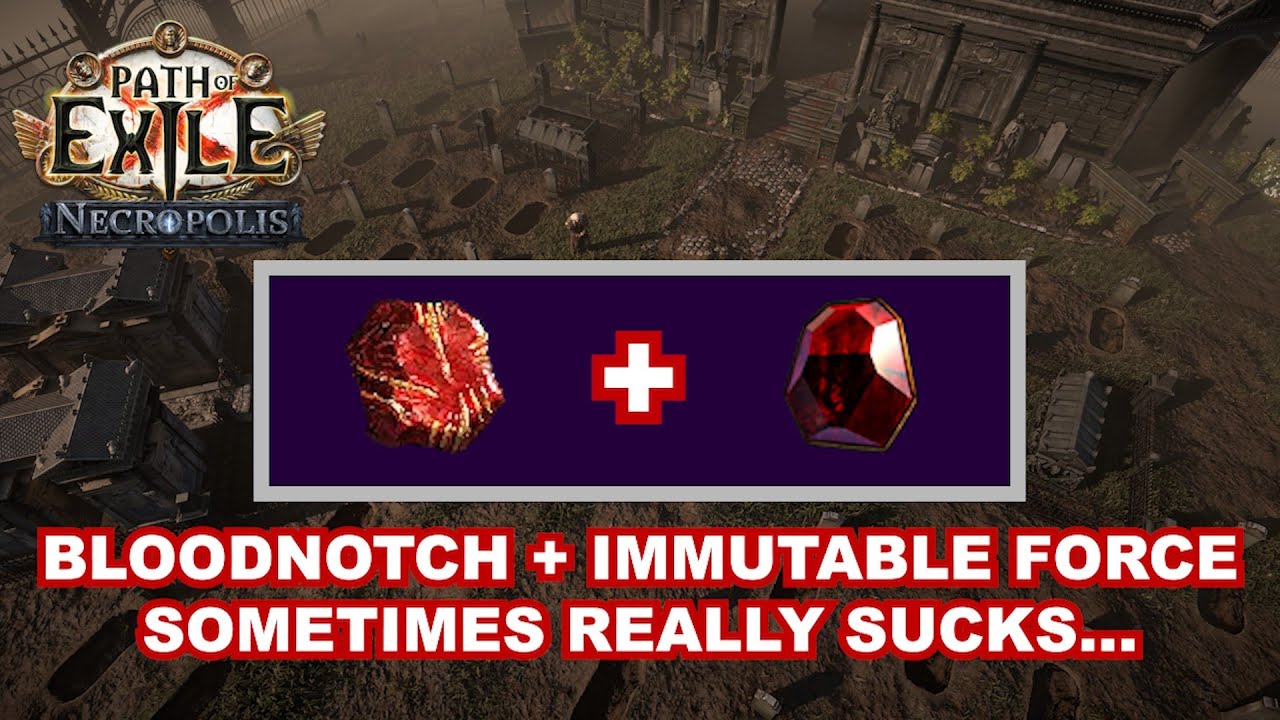 [PoE 3.24] Bloodnotch + Immutable Force made my build worse - YouTube