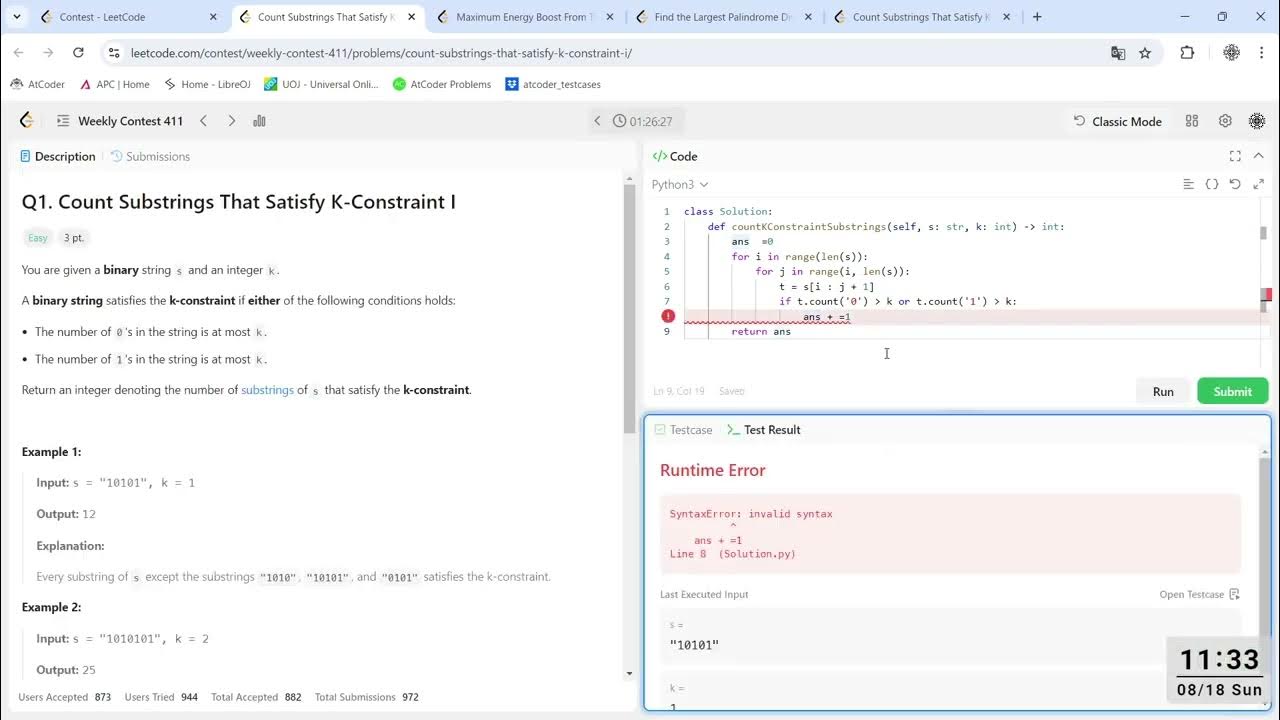【競プロ実況】LeetCode Weekly Contest 411 - YouTube
