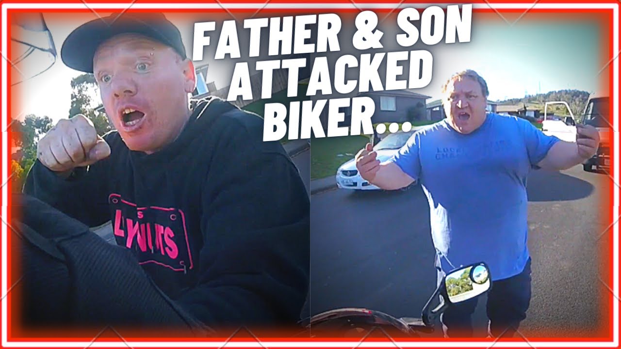 FATHER & SON ATTACKED BIKER | BIKERS ROAD RAGE | Epic & Unexpected Moto ...