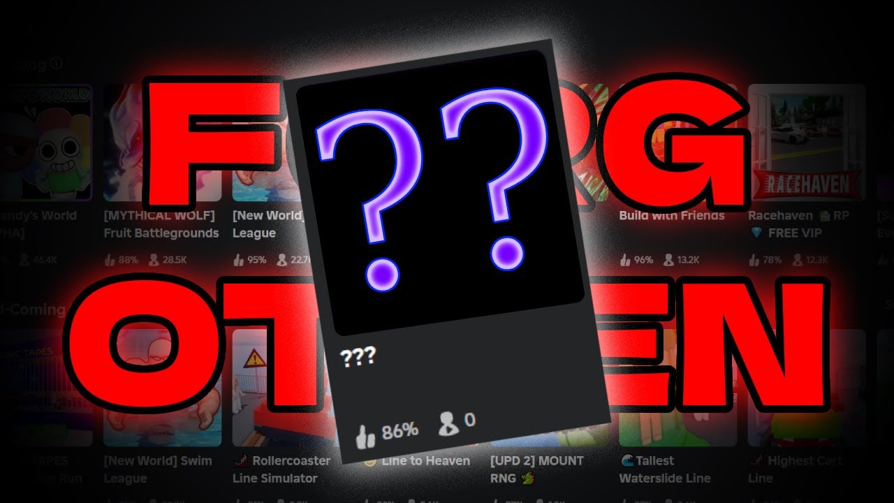 The Forgotten Game On Roblox - YouTube