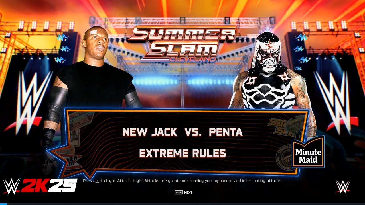 WWE 2K25 - Penta vs New Jack | DLC Gameplay | Entrances🔥 - YouTube