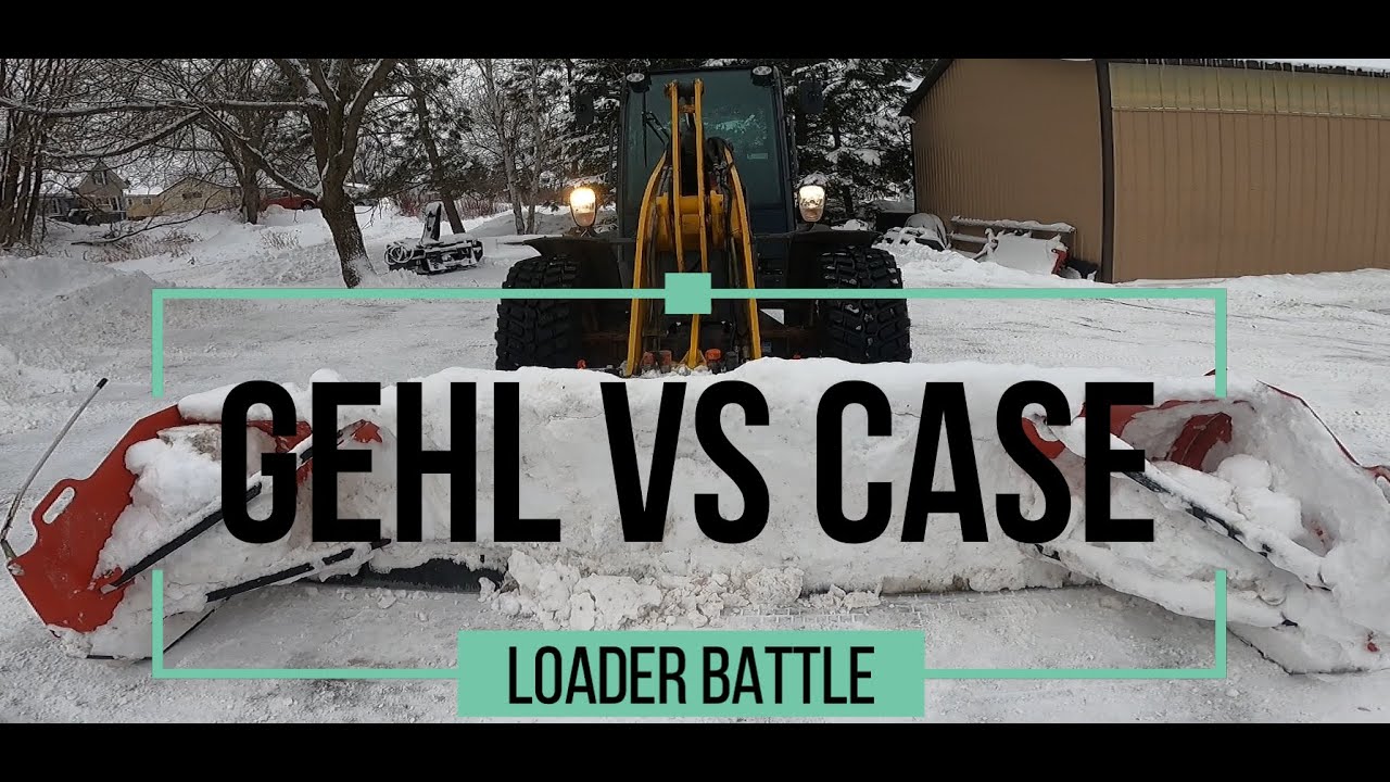 Case 521D VS GEHL AL750 | Loader Battle plowing lake effect snow - YouTube