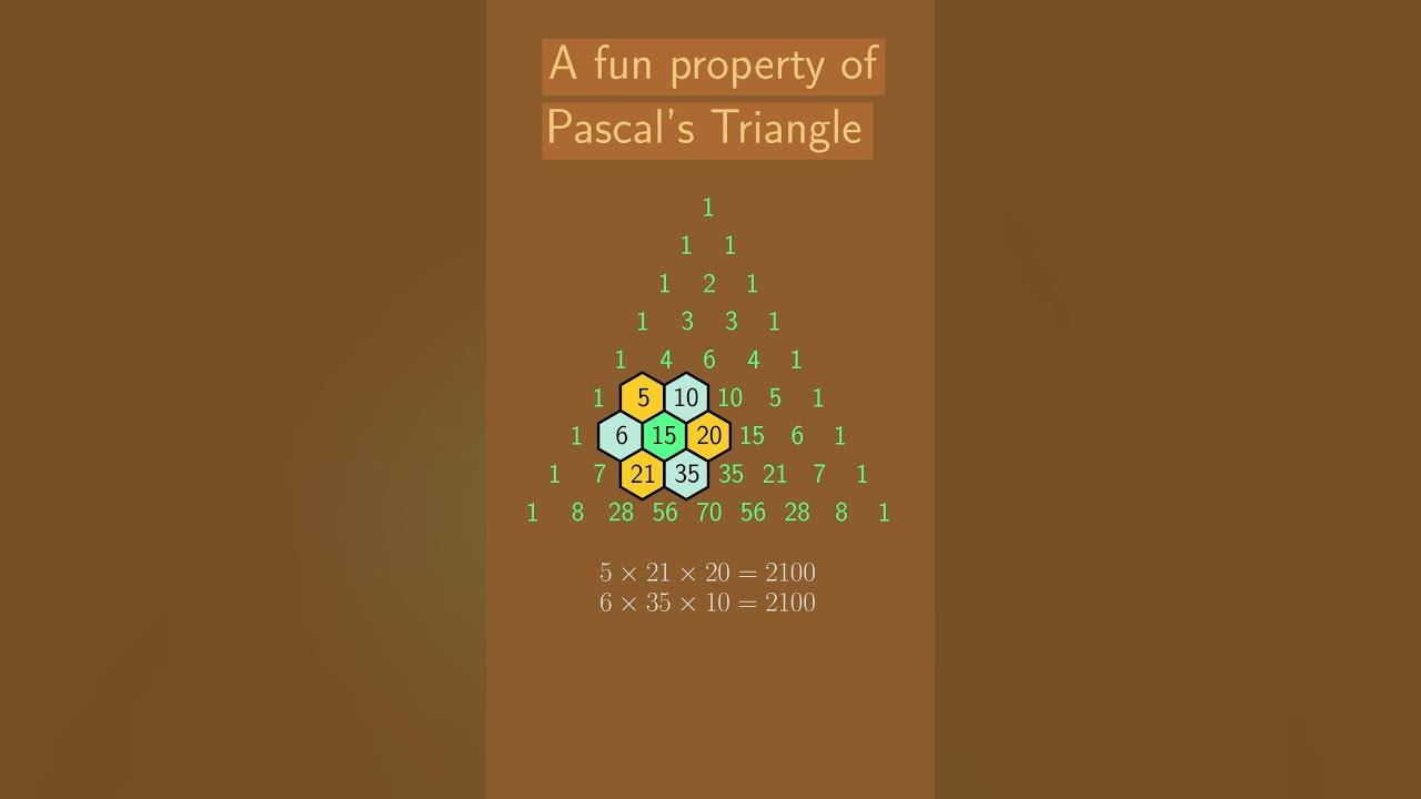 😮😮 A fun property of PASCAL'S TRIANGLE!! 👀 - YouTube