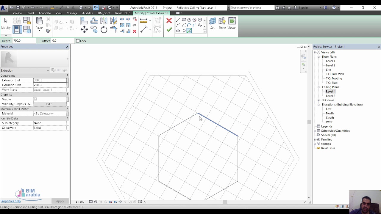 vertical ceiling revit - YouTube