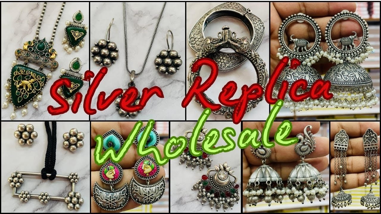 Silver Look Alike Jewelry Manufacturer. Monalisa Stone Dual Tone Silver ...