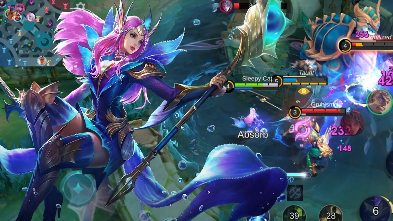 ODETTE MERMAID PRINCESS HARD CARRY - MOBILE LEGENDS - YouTube