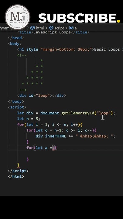 Javascript Loop 3 Javascript Loop Coding Interview Madhavgediya Codinginterview Html5