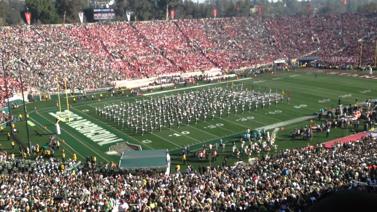 2014 Rose Bowl Spartan Marching Band. Kickstart Entrance, Michigan ...