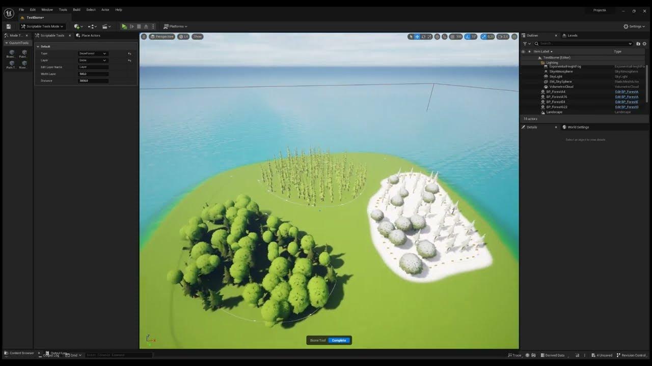 Biome brush, PCG + Scriptable Tool Unreal engine 5.2 - YouTube