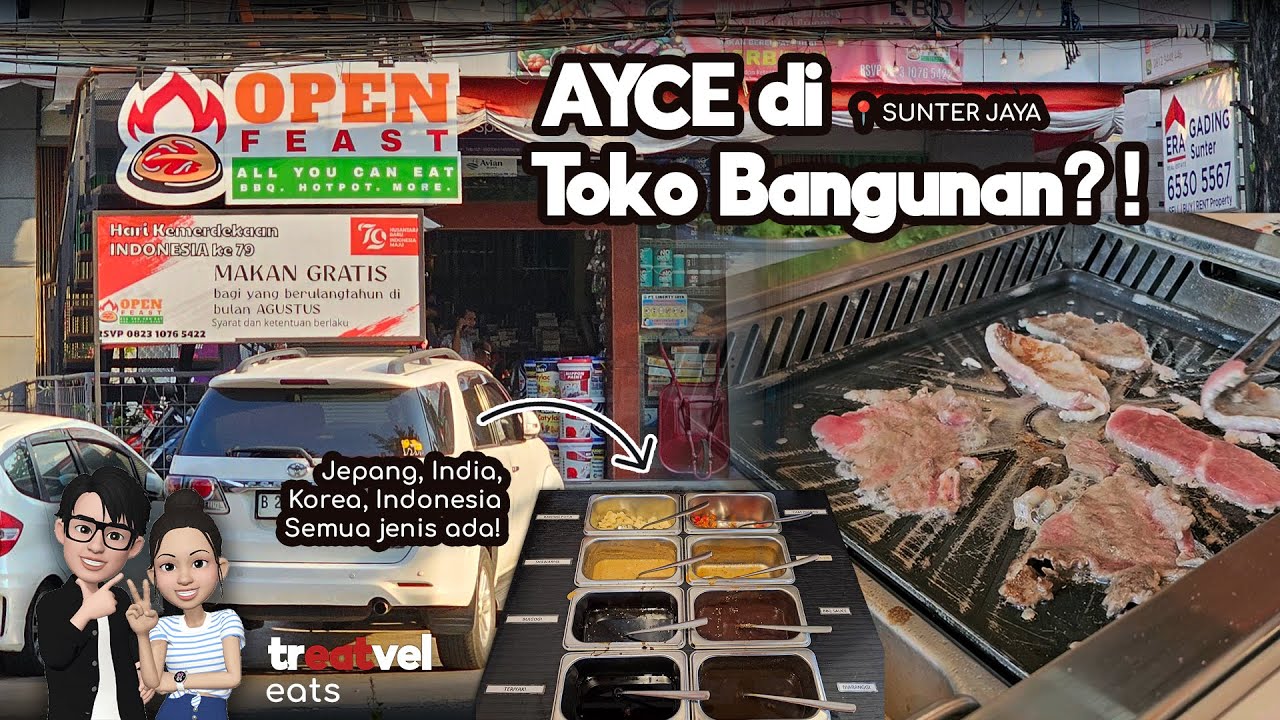 OPENFEAST Restaurant Sunter | Makan AYCE sampe bingung konsepnya! Yang ...