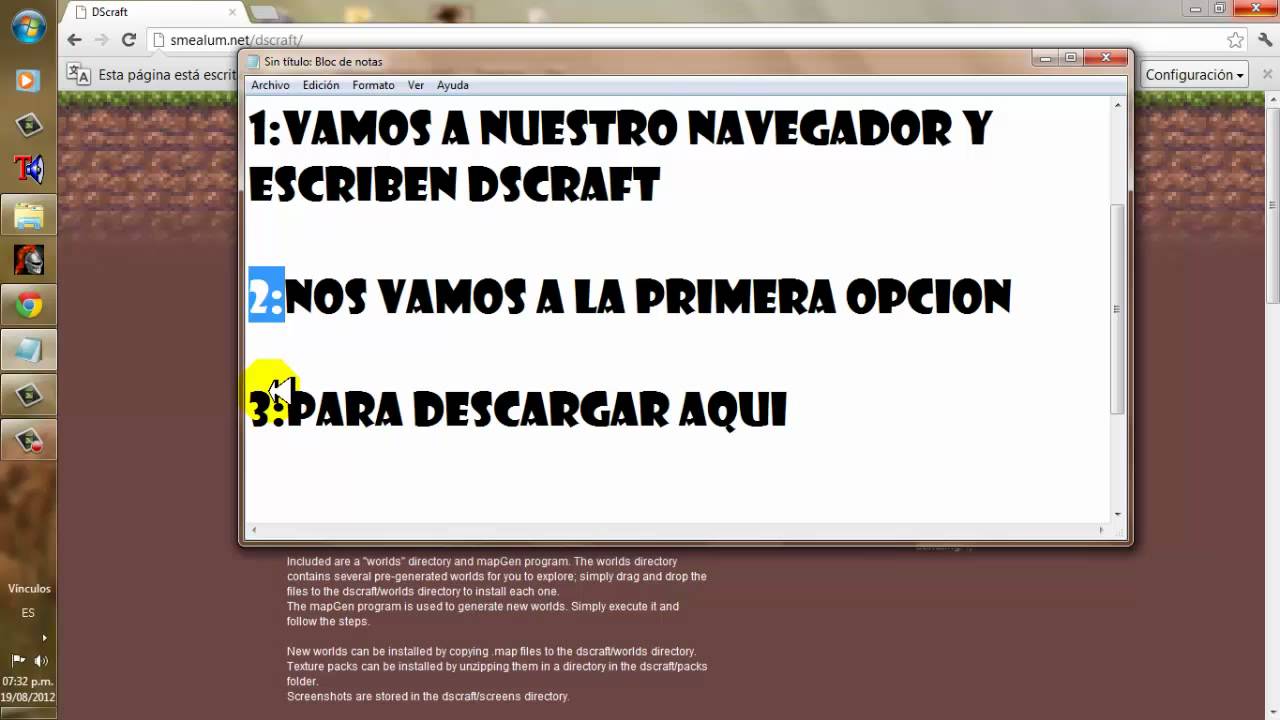 descargar minecraft nds dscraft - YouTube