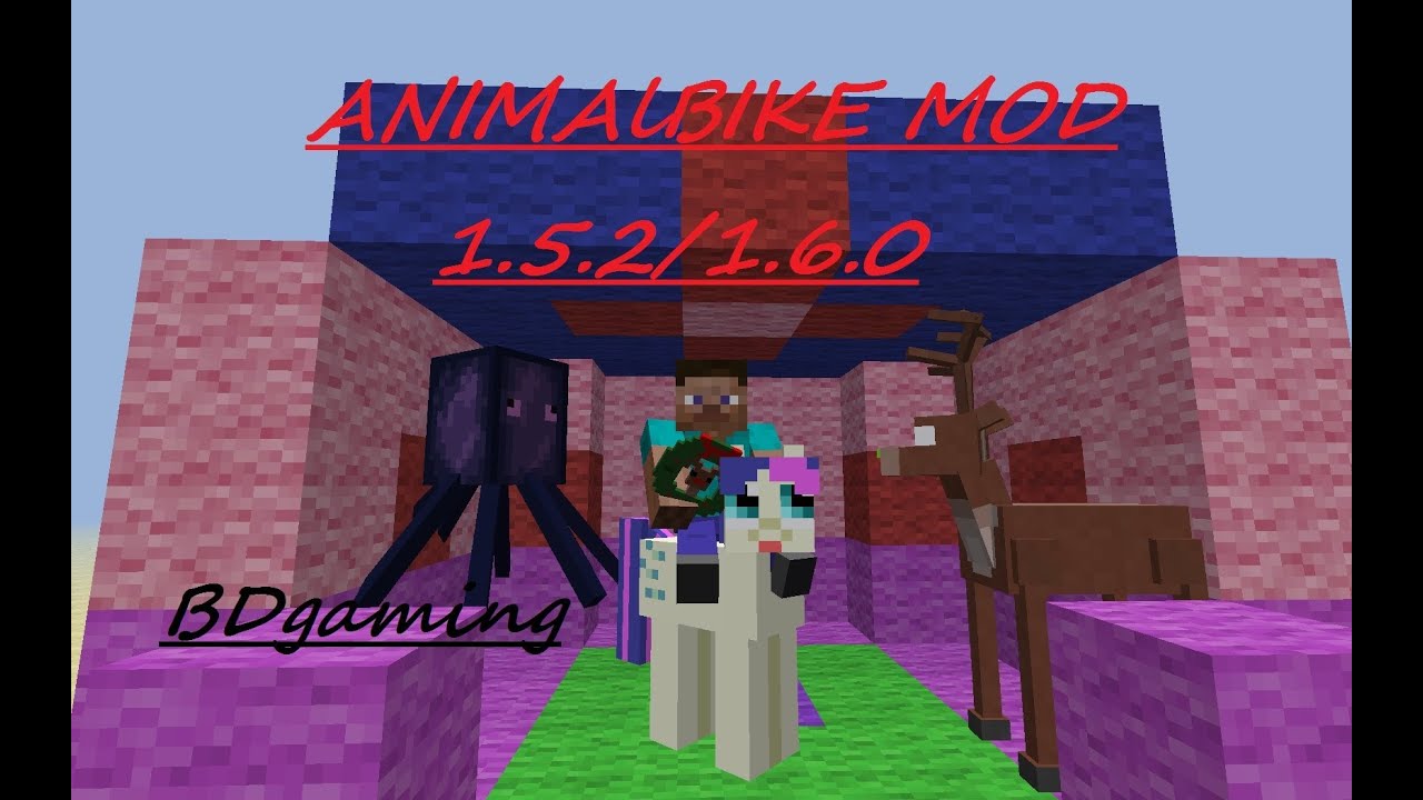 Minecraft mod: Animal bike - YouTube