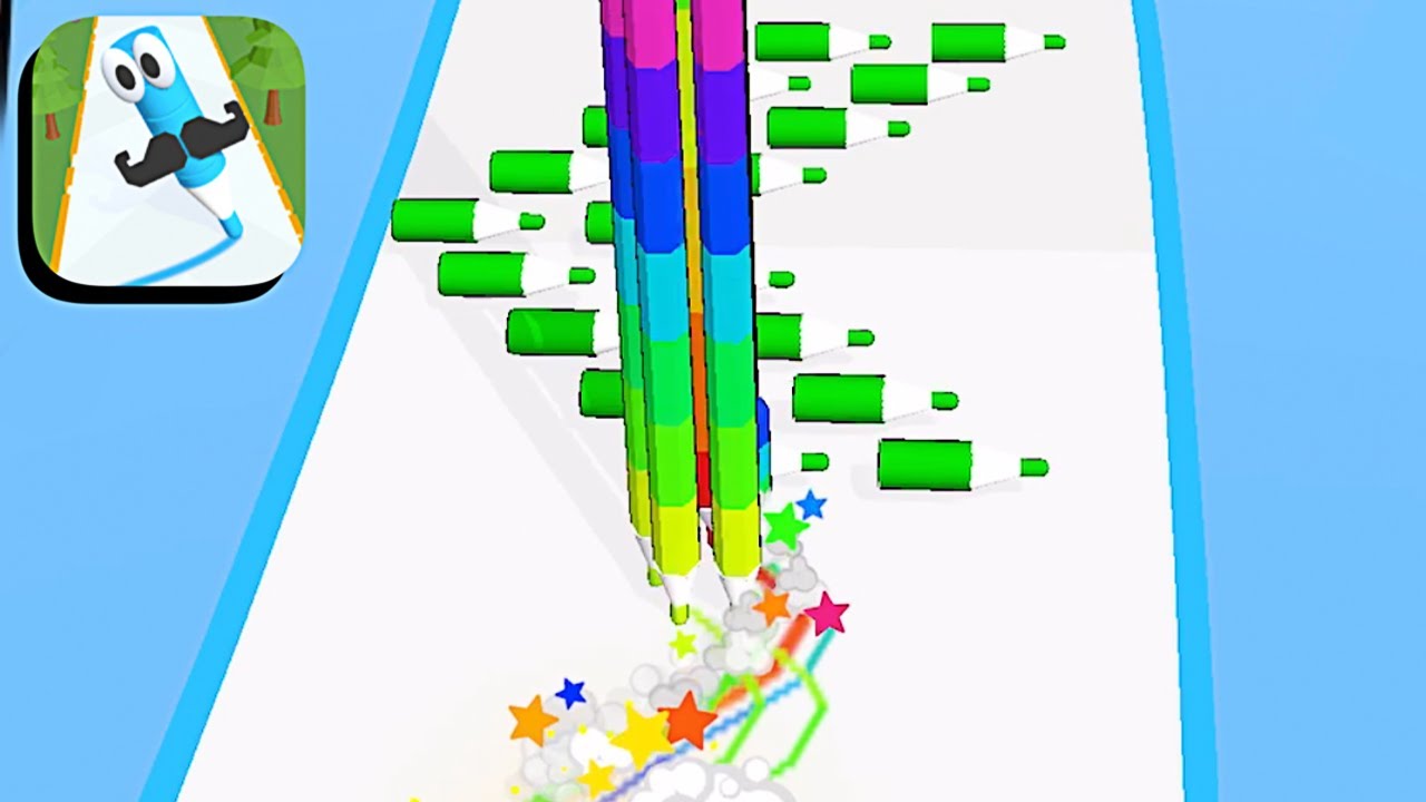 Crayon Rush 3D - All Levels Gameplay Android,ios (Levels 303-305) - YouTube