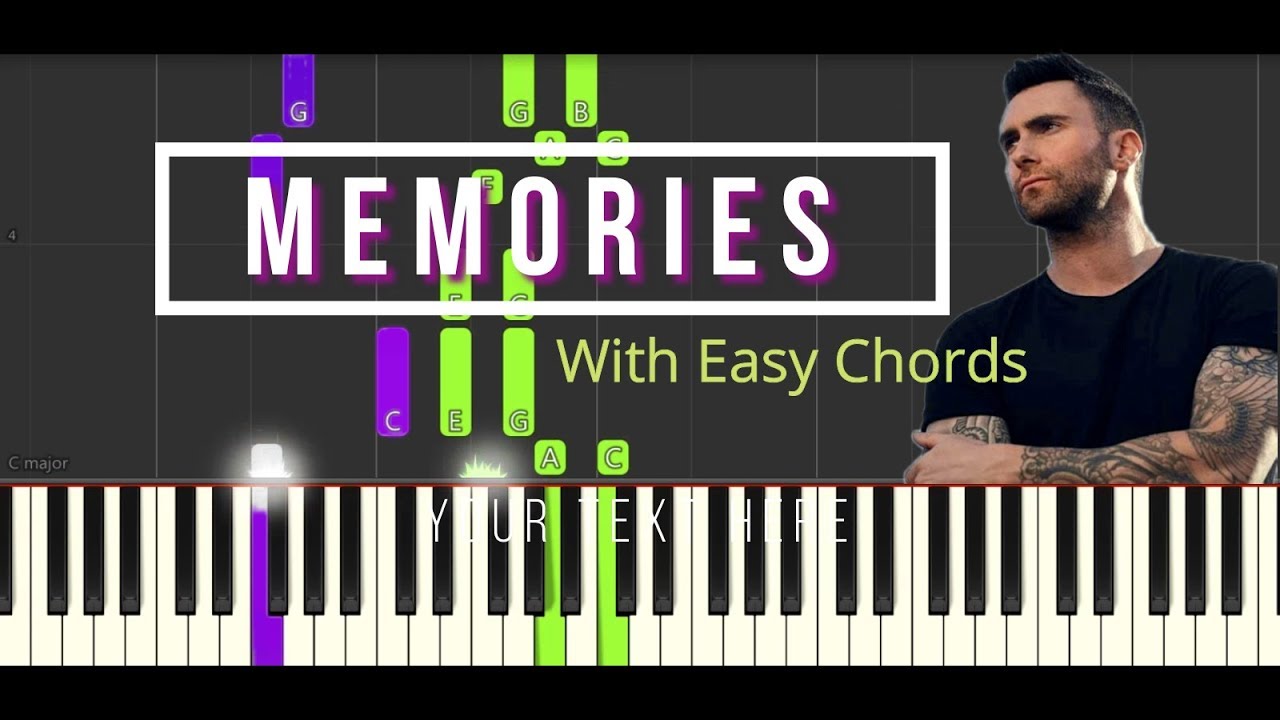 Memories Maroon 5 piano Tutorial - YouTube