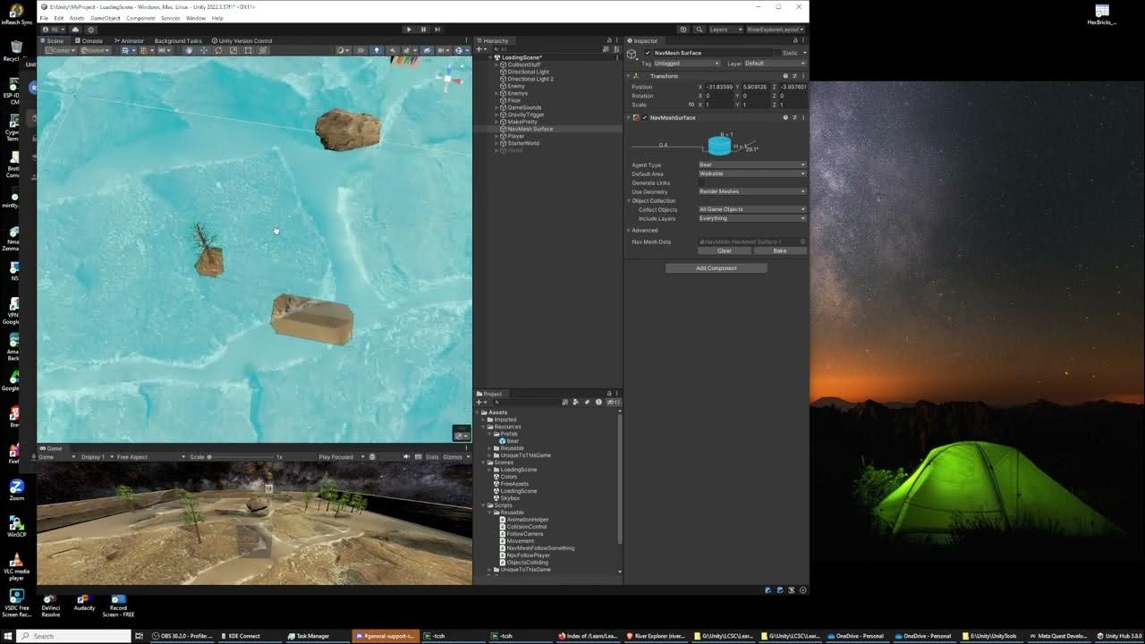 Class: Learning Unity. Lesson 09 Part 1 of 2 - Add a Bear that Chases You - YouTube